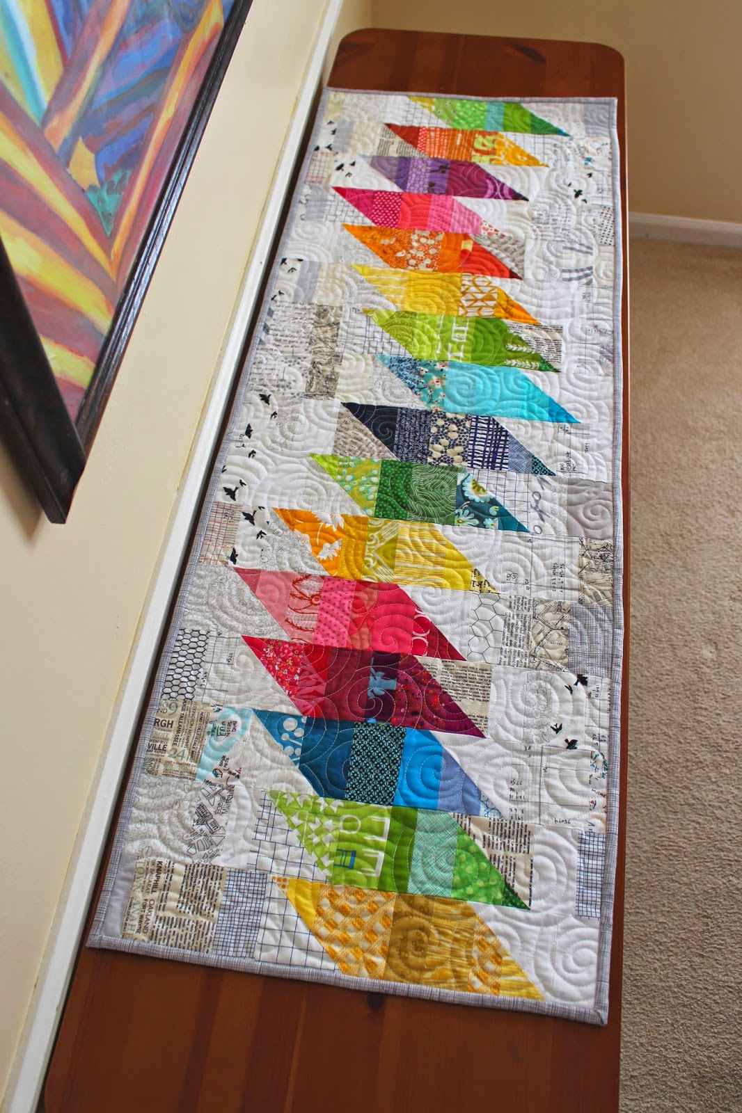 Teaginny Designs: Improv Scrappy Table Runner