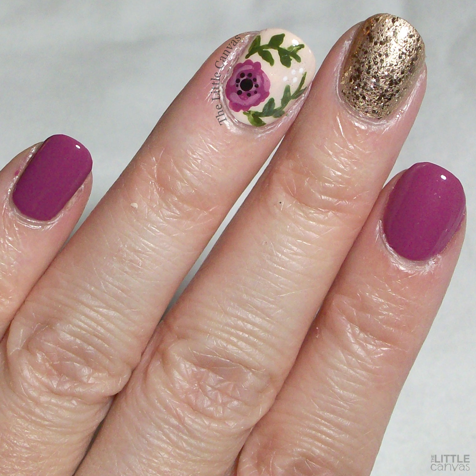 The One With the Random Floral Manicure - The Little Canvas