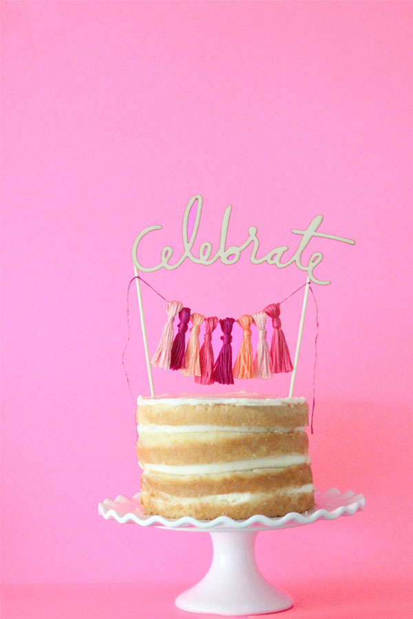 bright & bold: DIY Tassel Cake Topper