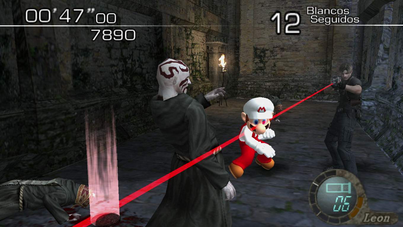 GabrielGantz Resident Evil 4 Modding : Mario - Mario Bros. - por Luis Sera
