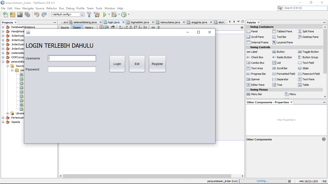 Cara Membuat Program Peminjaman Buku dengan Netbeans & XAMPP - UAS_JirdanSyawali_181011400632