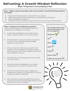 Reframing Thinking for Growth Mindset Reflection