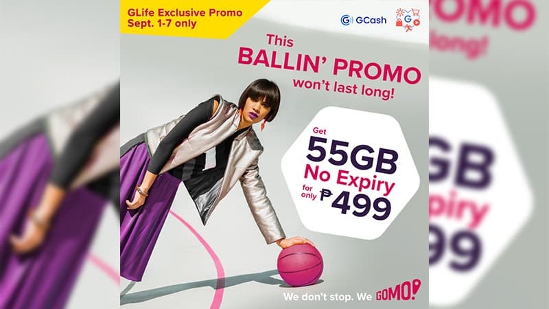 GOMO 55GB No Expiry Data, available via GLife until Sept. 7 | PinoyTechSaga