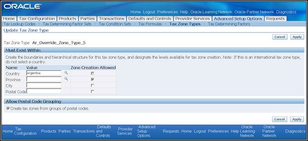 Oracle Applications: eBTax - Oracle eBusiness Tax Configurations