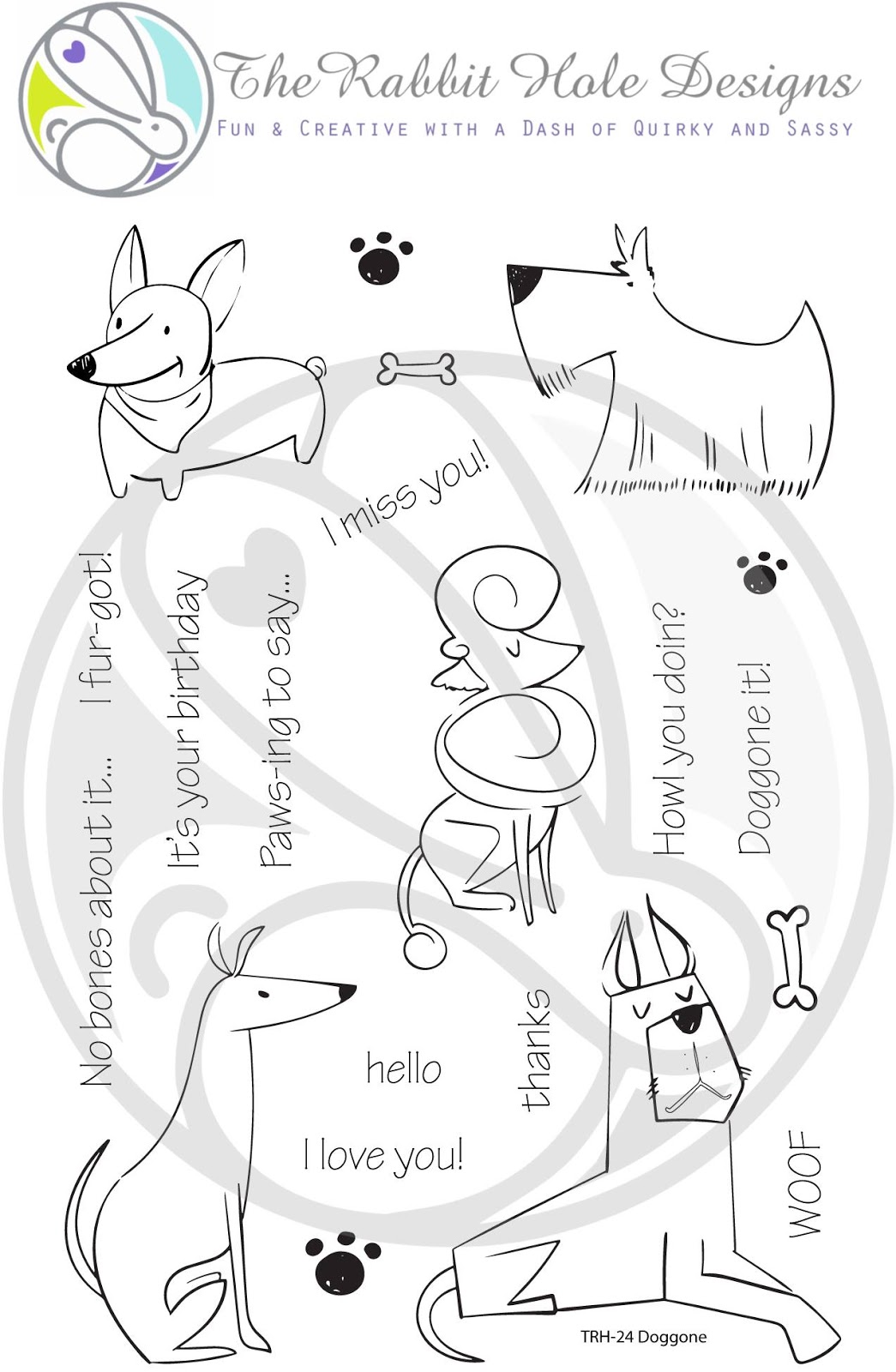 KB Stamps: The Rabbit Hole Designs- Doggone