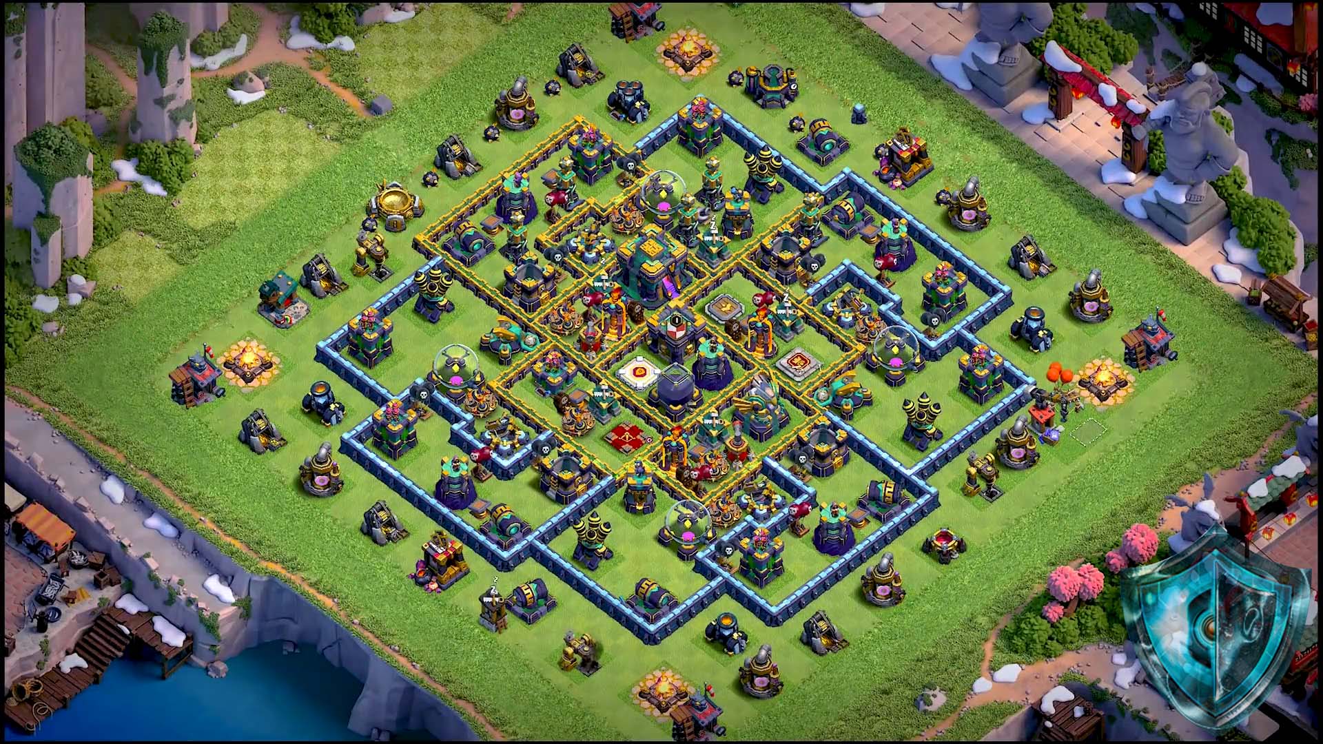 New best Town Hall 14 Hybrid base with Copy link - Base of Clans