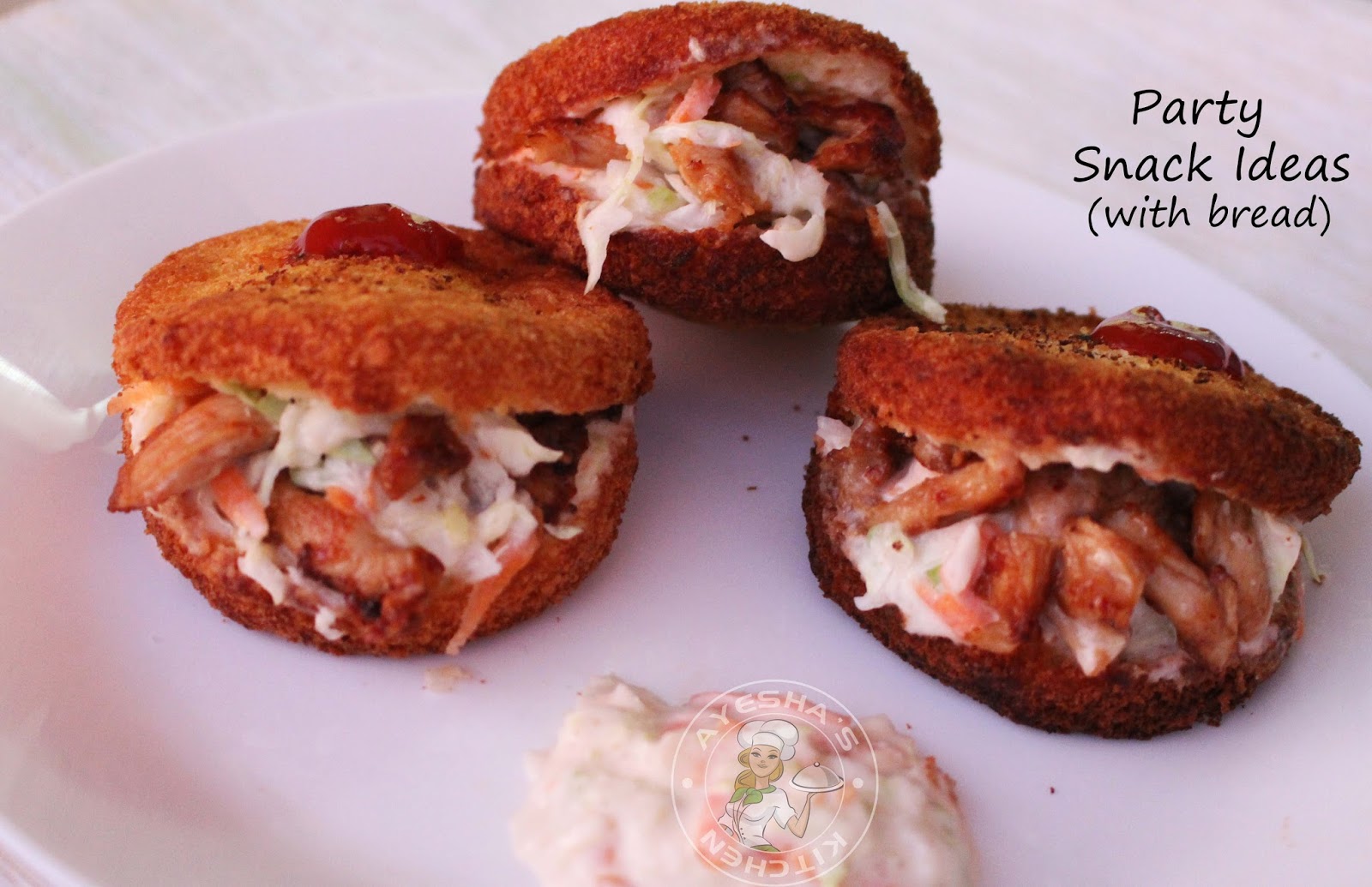 CREATIVE PARTY SNACK IDEAS - COLESLAW SANDWICH