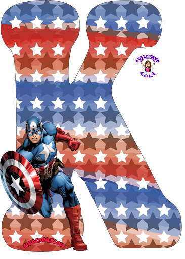 Creaciones Loly: Abecedario Capitán América