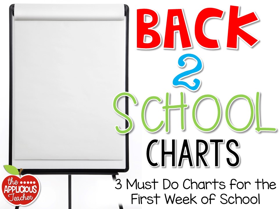 First Week of School Charts FREEBIE - The Applicious Teacher