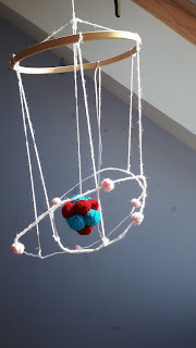 Adventures into Anatomical Crochet: Carbon atom mobile