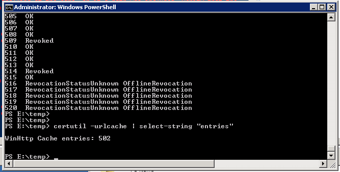 Microsoft Powershell i praktiken..: CRL/OCSP cache Control