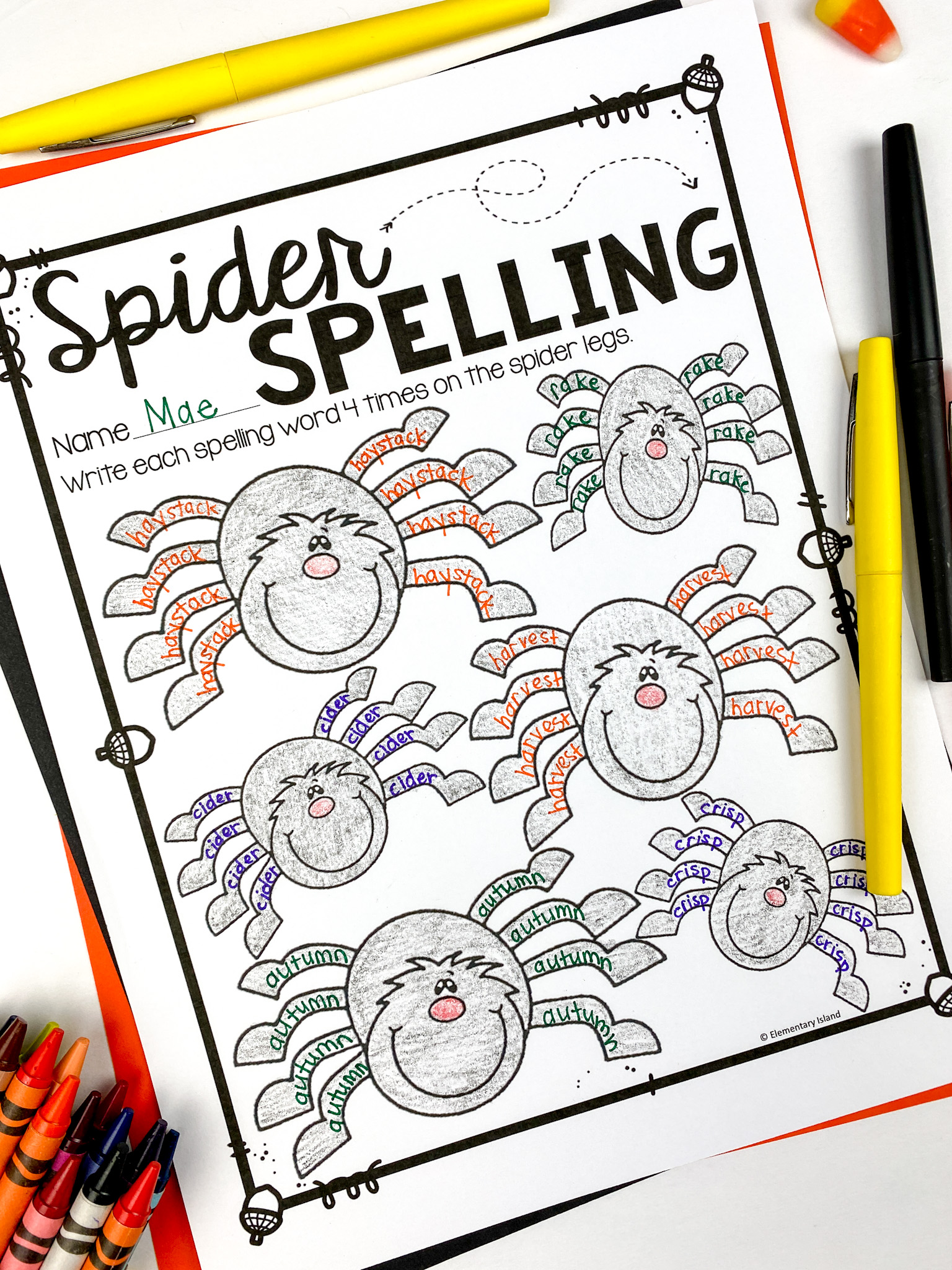 Halloween and fall spelling activities that are perfect for word work ...
