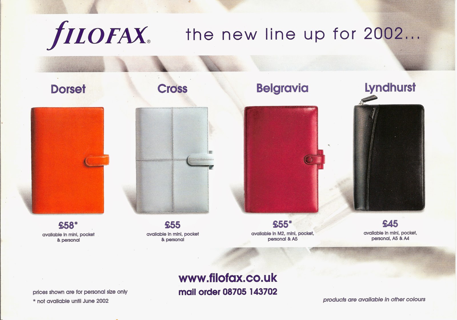 Philofaxy: Filofax Catalogue - 2002