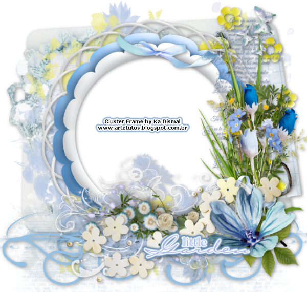Art e Tutos: Blue Garden (PTU) - Com Cluster Frame (FTU)