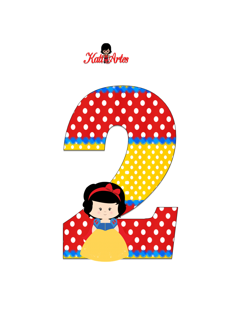 Números de Blancanieves Bebé. Snow White Baby Nummbers. - Oh my Alfabetos!