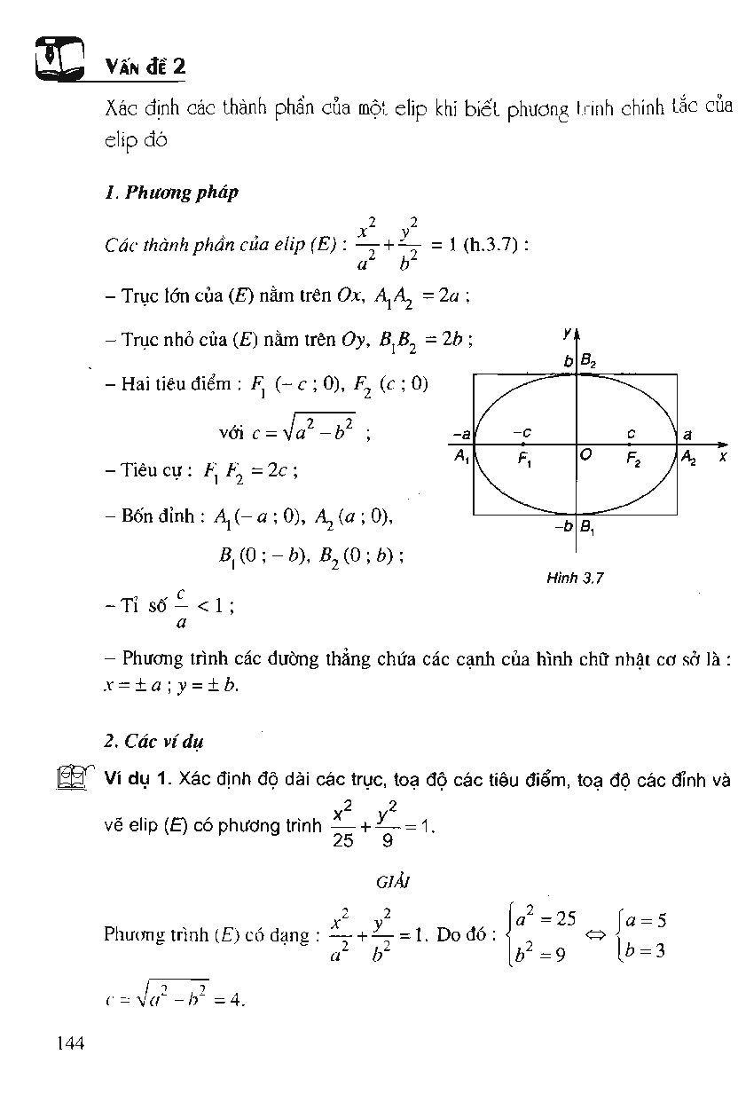 Bài tập Hình học 10 - Bài 3: Phương trình đường elip - Sách Giáo Khoa | Sách Giải Bài Tập | SGK ...