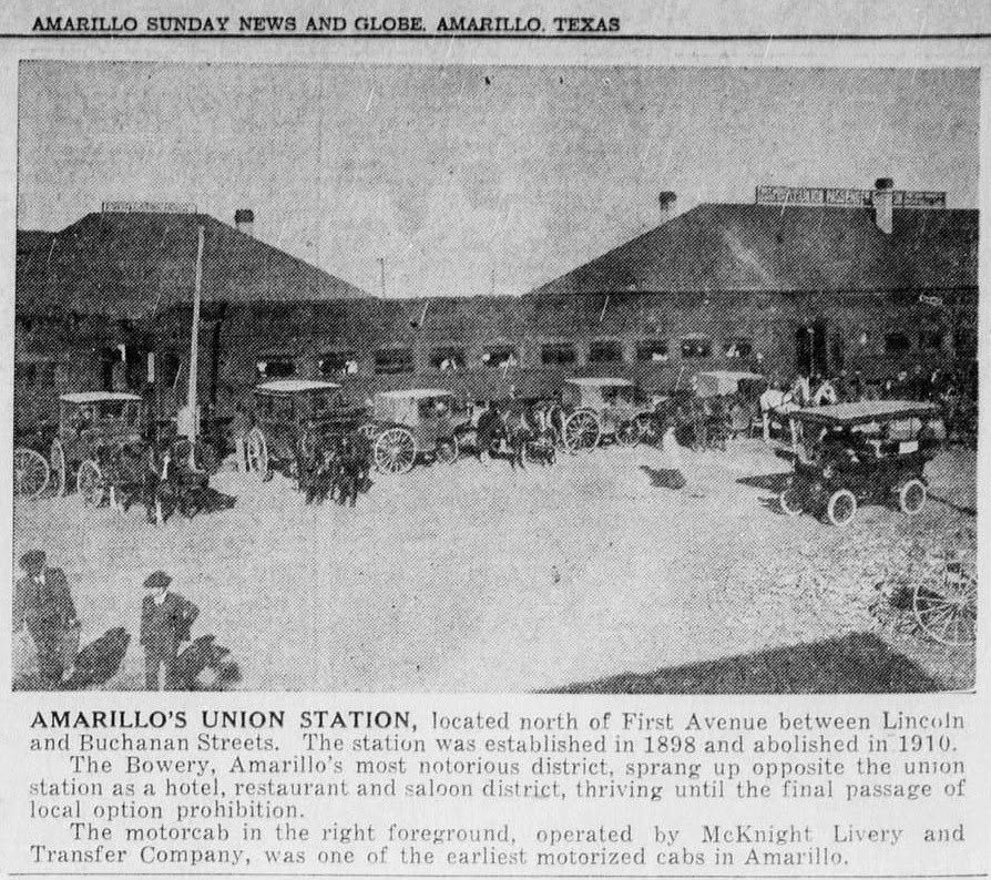 History of Amarillo, Texas: Union Station, Amarillo - 1898 to 1910