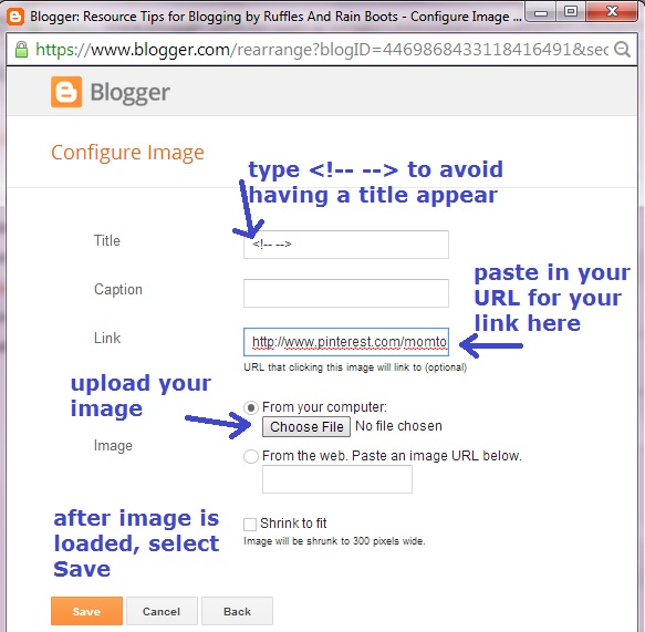 Mommy Blogging In The Rain: How To Have A Blogger Image Widget Open in ...