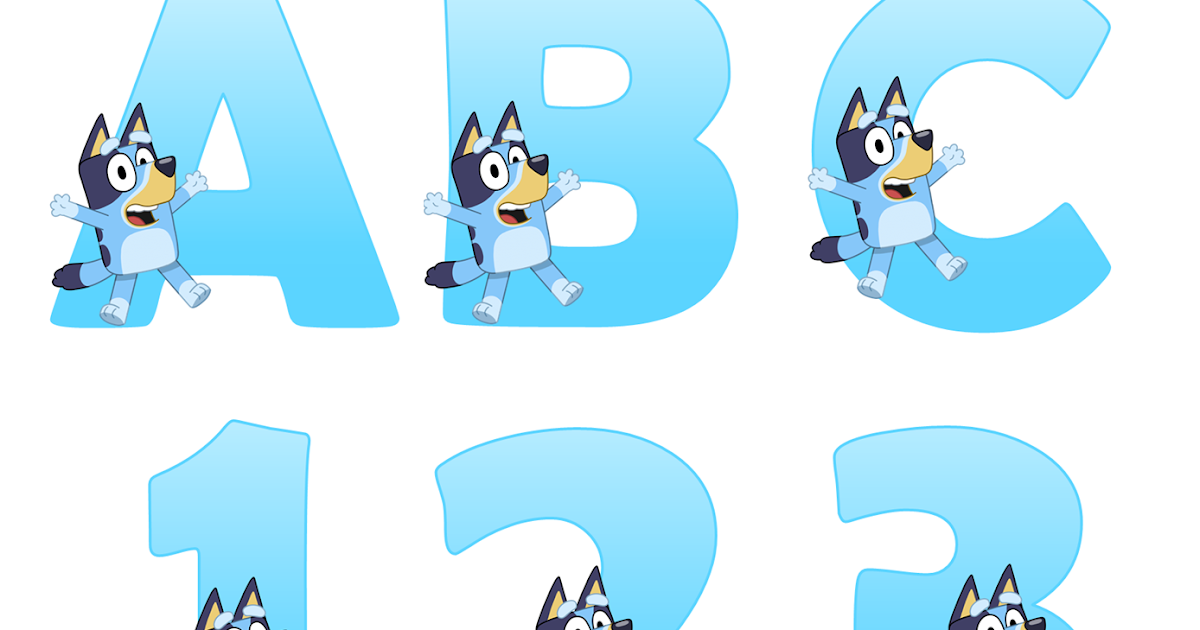 Kits imprimibles gratis : Abecedario Bluey