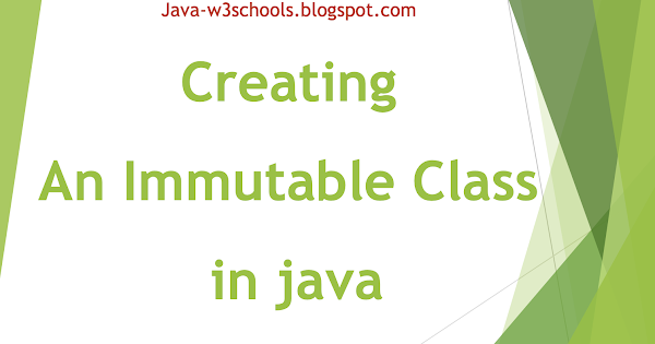 How to Create An Immutable Class in java? | JavaProgramTo.com