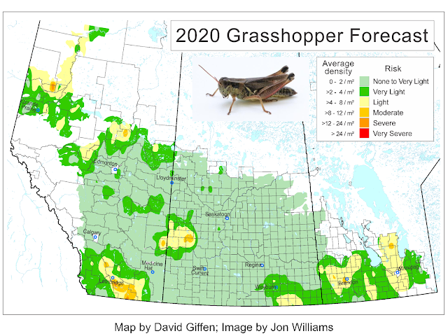 Prairie Pest Monitoring Network Blog: Predicted grasshopper development