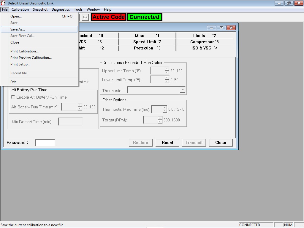 Retrieve and Save Fleet Calibration for DETROIT Engine (DDEC) using ...