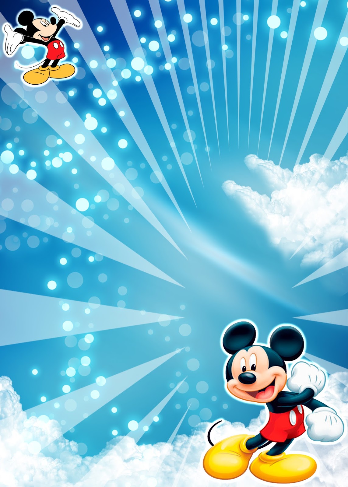¡Descarga Gratis! Invitación para Cumpleaños de Mickey Mouse - Artes ...