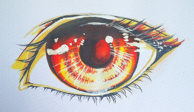 How to draw an eye with mark pen for beginner, step by step tutorial easy