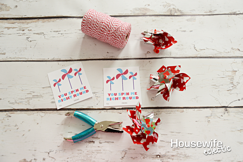 You Spin Me Right Round- Pinwheel Valentine with Free Printable ...