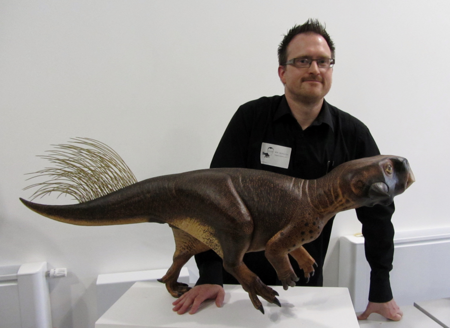 Rival Psittacosaurus fight for mating rights - Artwork by Anthony ...