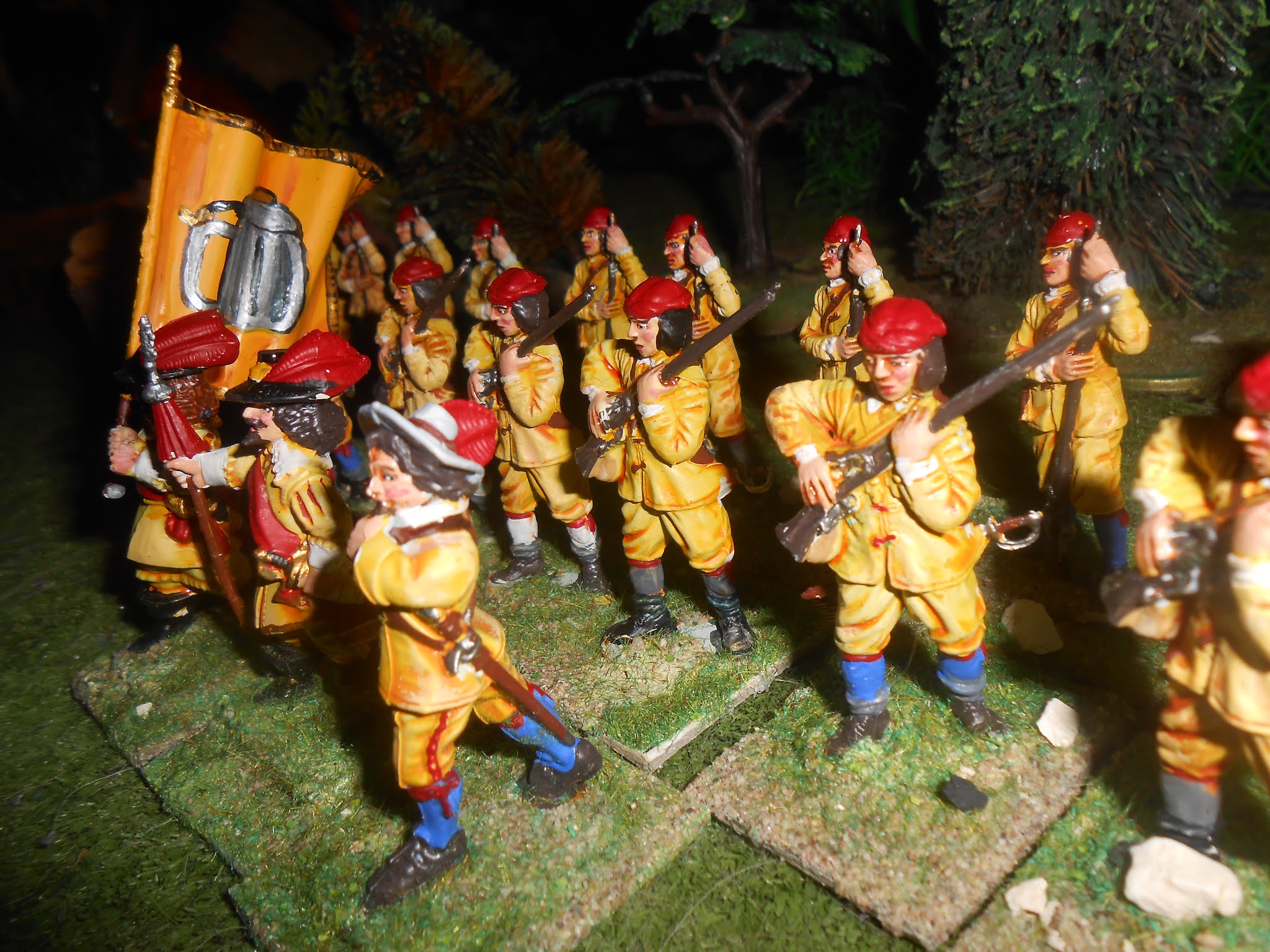A Yellow Coated Beerstein/ECW Musketeer Regiment With A Typical ...