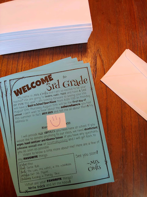 Mrs. Crofts' Classroom: Back to School Letter for Students