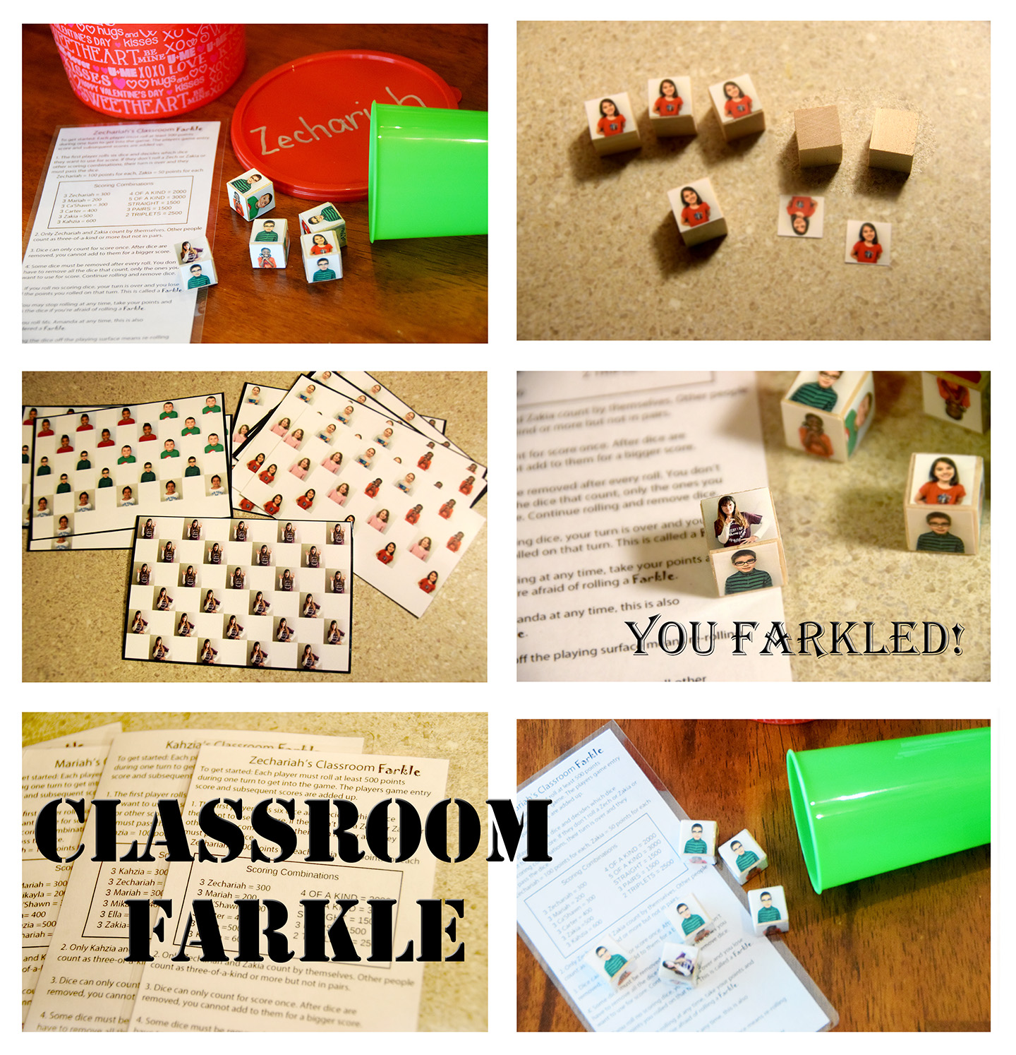 My Cup Overflows: DIY Classroom Farkle Game