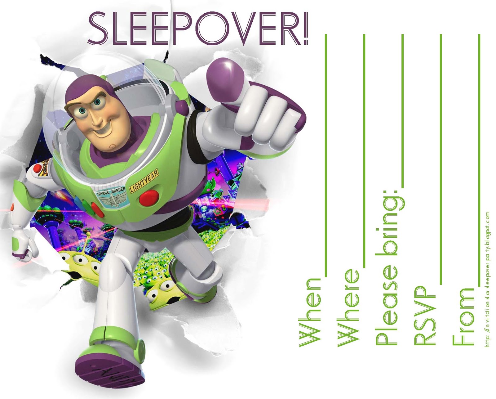 INVITATIONS FOR SLEEPOVER PARTY