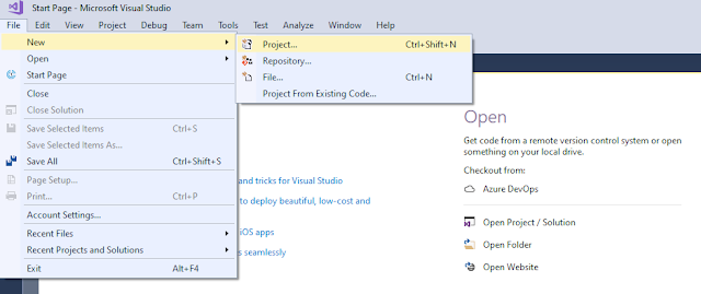Create .NET Core application in C#