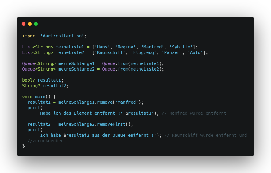 Programmiersprache Dart: Queues (2021)