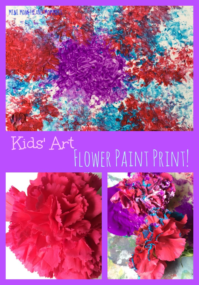 Mini Monets and Mommies: Kids' Flower Paint Print Art Activity