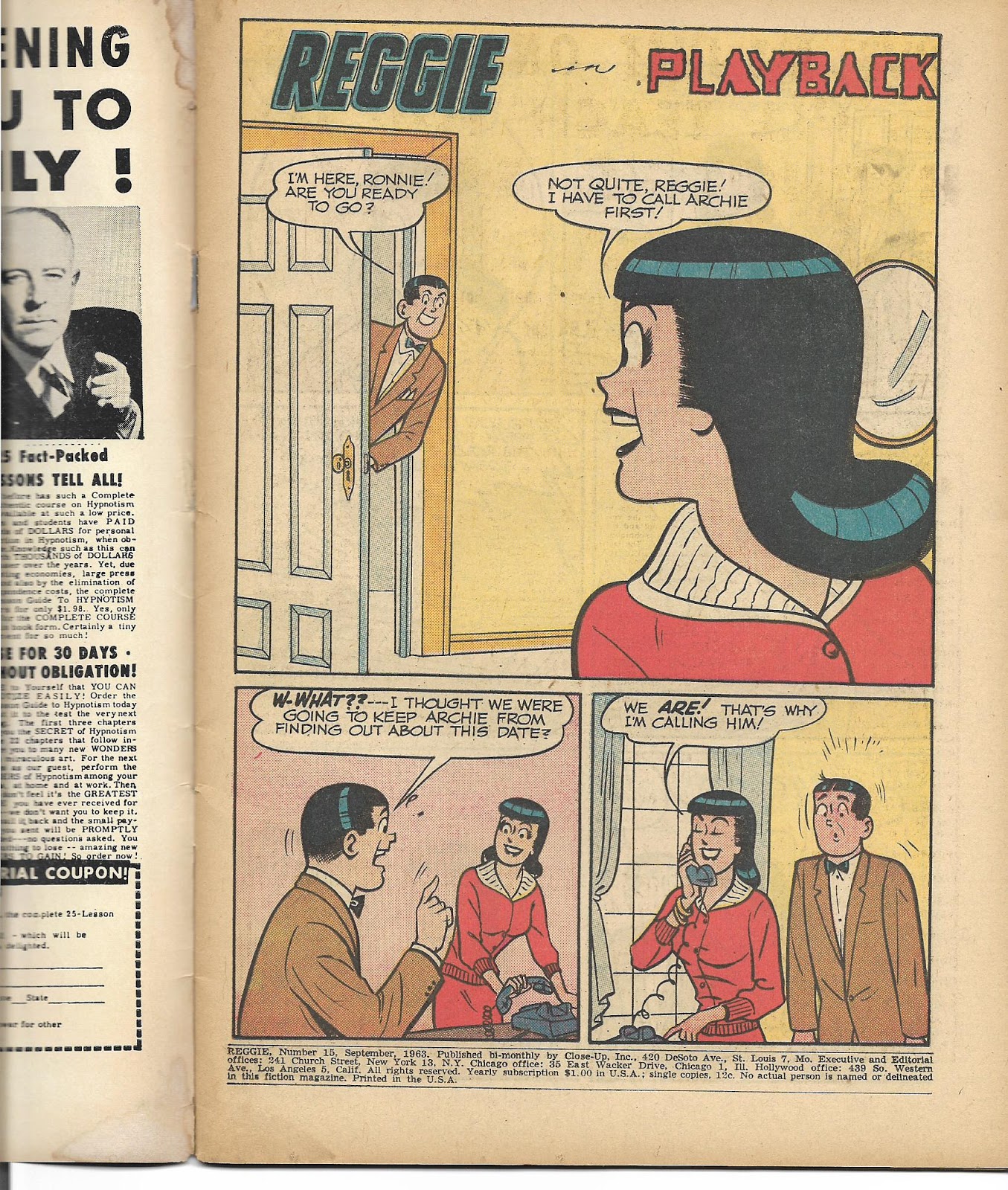 Tony Isabella's Bloggy Thing: JULY 1963: ARCHIE’S RIVAL REGGIE #15