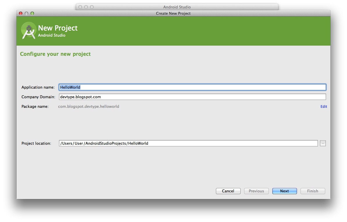 Dev & Type: Создание HelloWorld проекта в Android Studio