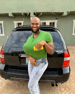 Chuka Okafor Therealchuka dresses, poses as a lady, transexual gay pose ...