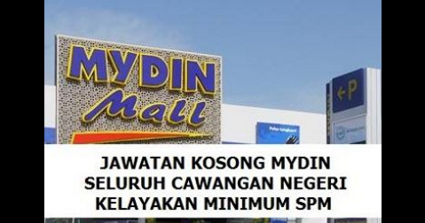 Jawatan Kosong: Jawatan Kosong Mydin Wholesale Hypermarket Cawangan Semua Negeri