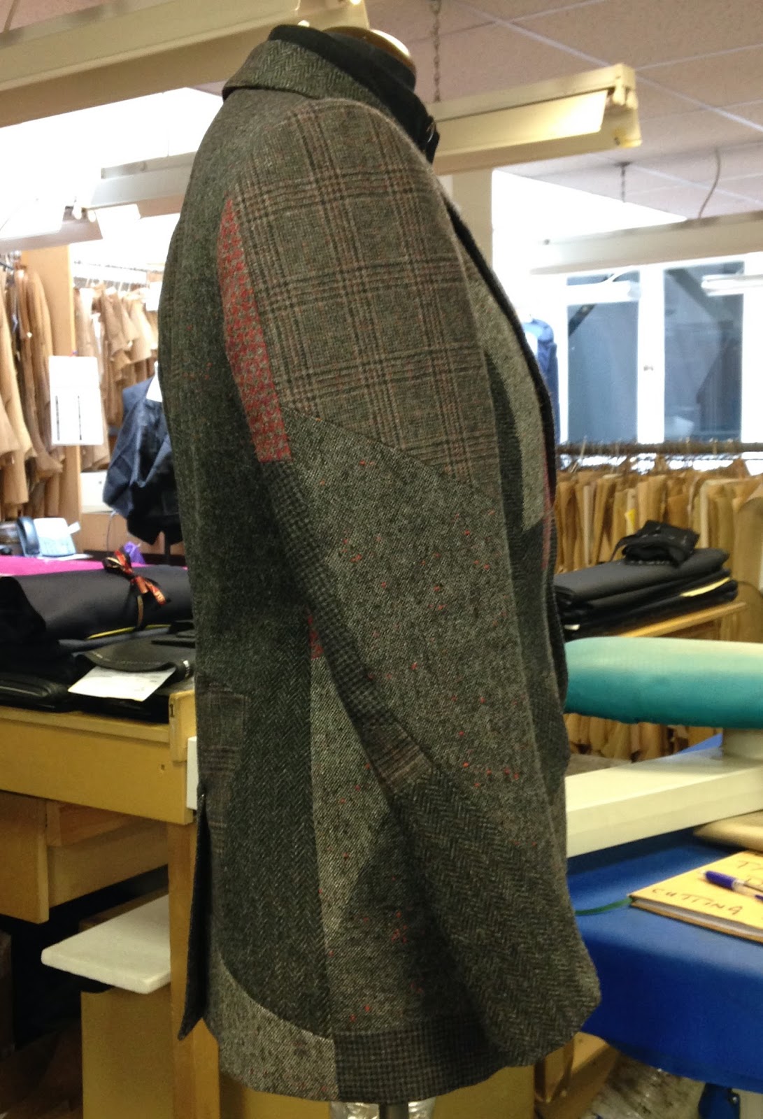 DAVIDE TAUB: From The Archive: Tweed Patchwork Curved-Seam Jacket, 2011