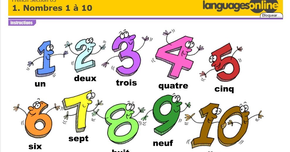 Le blog de français à Sierra Bermeja : Les nombres 1-10
