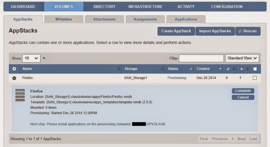 仮想化放浪記: AppStackの作成方法