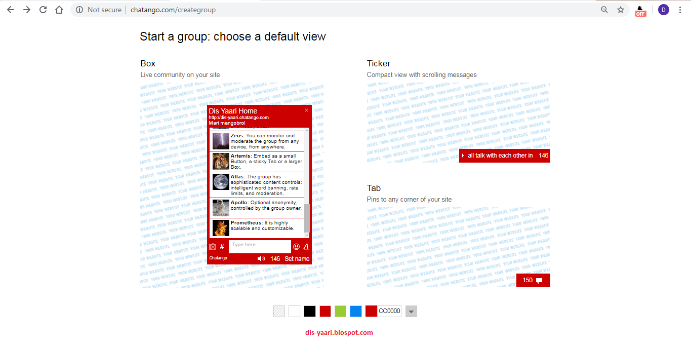 Cara Membuat Live Chat di Blog Menggunakan Chatango ~ Dis Yaari