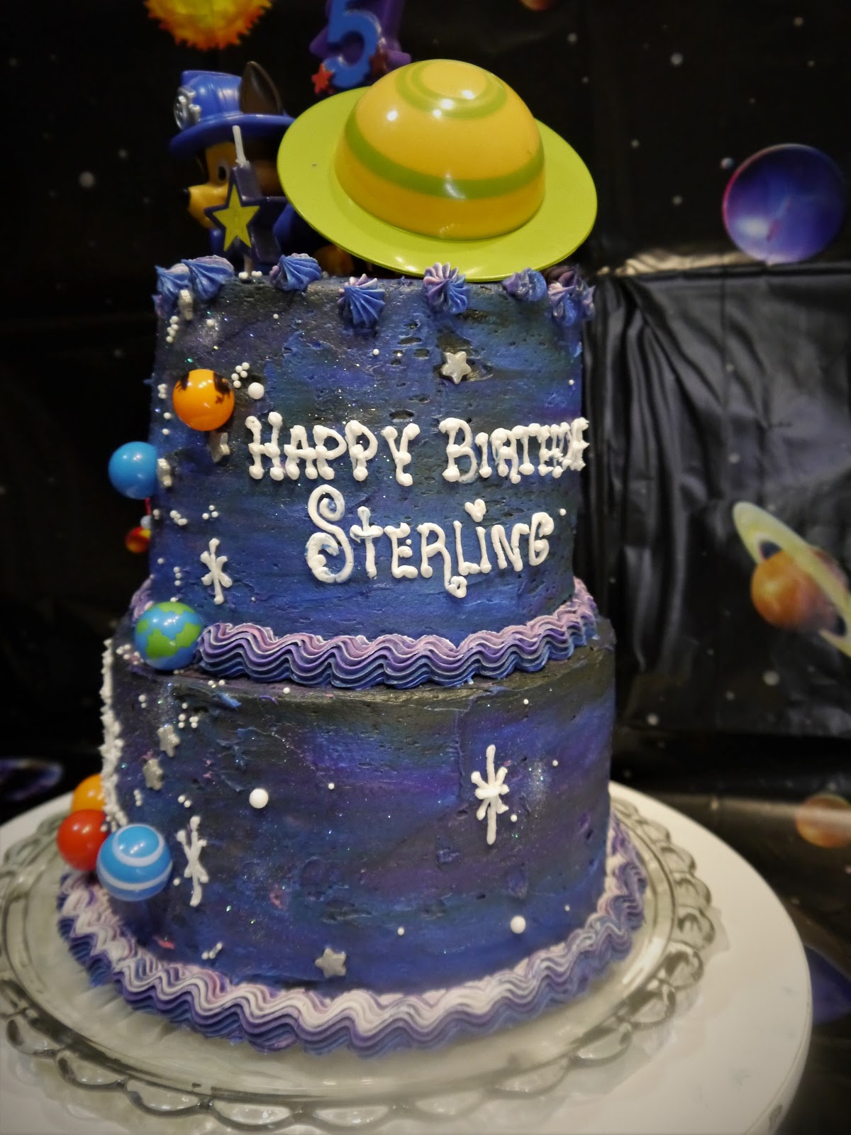 Suzy Homefaker: Galaxy Cake with Planets inside!! Solar System Birthday ...