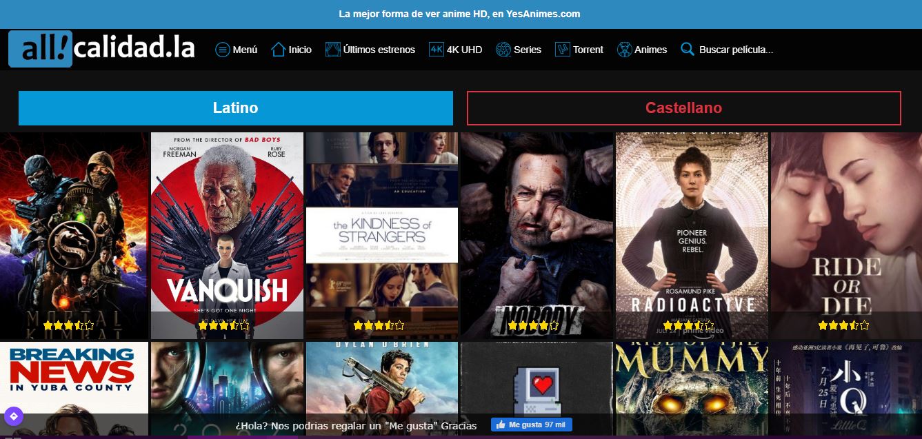 PÁGINAS PARA VER PELÍCULAS Y SERIES GRATIS Y EN FULL HD