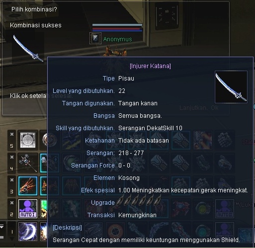 RF Crafting Senjata Injure | Semua Tentang Rising Force Online