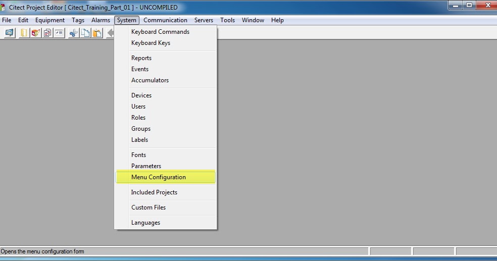 สอนการใช้งาน Vijeo Citect SCADA ตั้งแต่เริ่มต้น ตอนที่ 7 - Menu ...