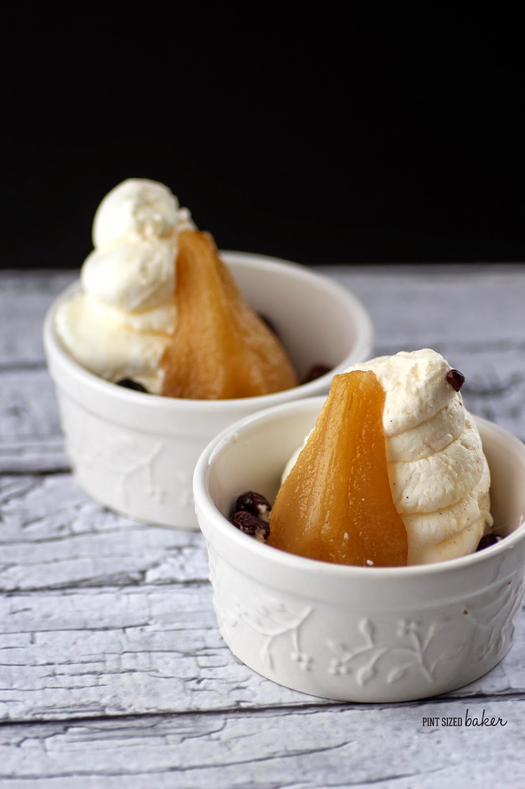 Easy Poached Pears Alcohol Free • Pint Sized Baker